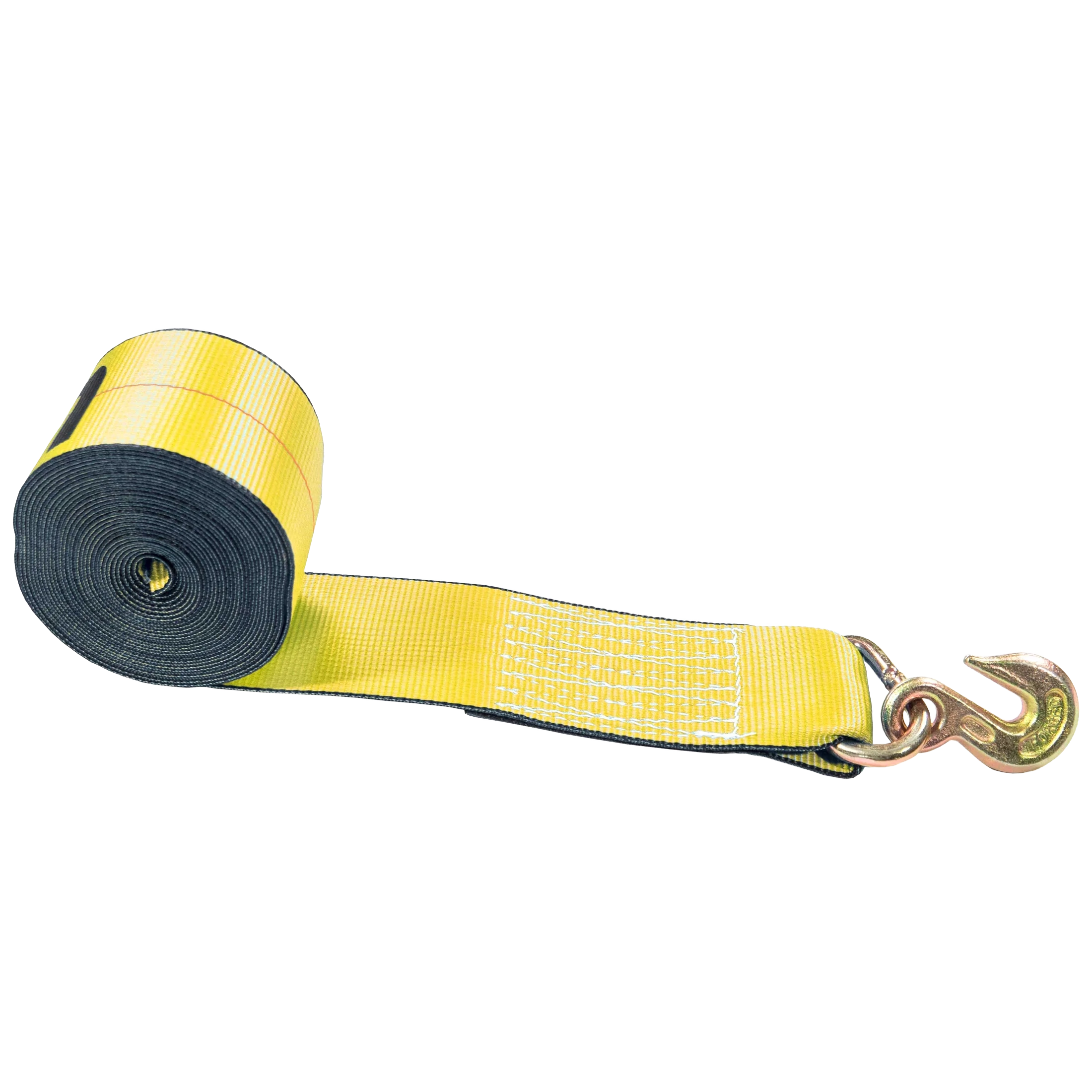 4" x 30' Winch Strap with Grab Hook | Yellow – farmranchstore.com